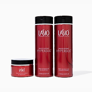 Lasio Keratin-Infused Hypersilk Intense Hair Repair and Healthy Hair Kit - Contains Professional Salon Level Grade Shampoo, Conditioner, and Masque - All In One Hair Kit