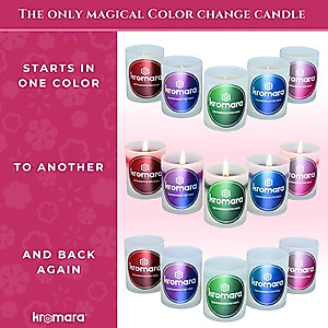 Kromara Color Changing Candles - Votive Candles Scented - Aromatherapy Candle Gift Set - Luxury Candles 5pk