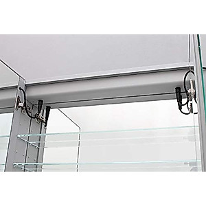 AQUADOM Royale Basic 30in x 30in x 5in LED Medicine Mirror Cabinet Recessed Surface Mounted, Dimmer, Touch Screen Button