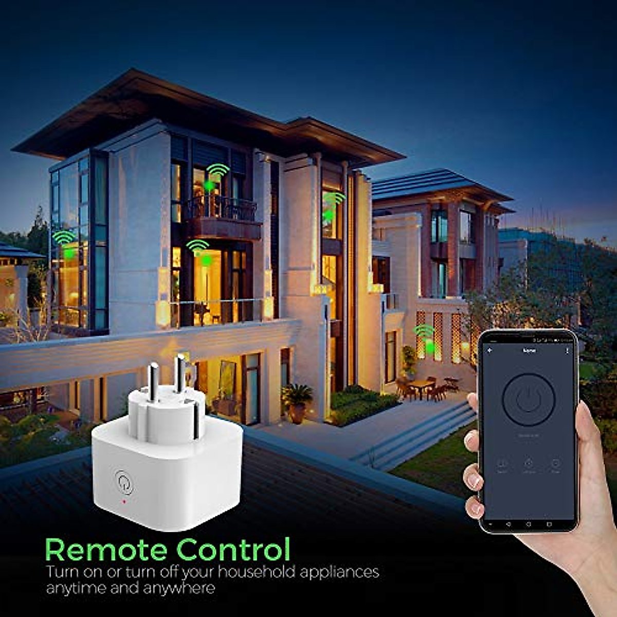 4PCS Elelight PE1004T Smart Sockets Remote Control Outlet with Timing Function,EU Plug