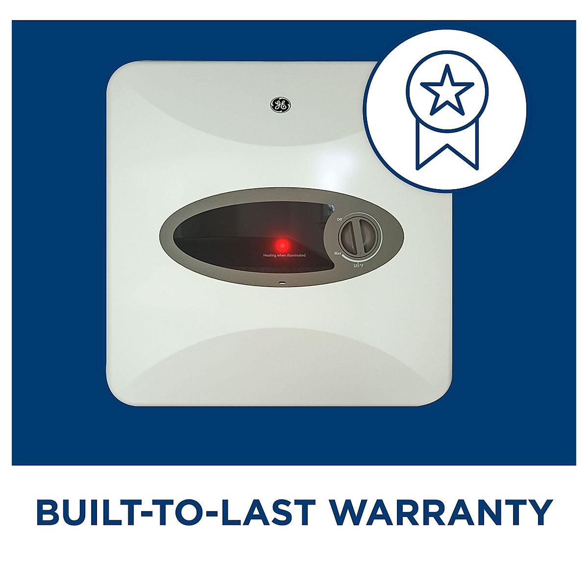 GE Appliances 6 Gallon, Versatile Mini Tank Electric Water Heater with Adjustable Thermostat, Easily Installs Under Sink, 120v