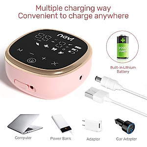 NCVI Double Electric Breast Pump 8782, Portable Anti-Backflow, with 4 Size Flanges, 4 Modes & 9 Levels, LED Display, 10 Breastmilk Storage Bags, Ultra-Quiet and Pain Free Breast Pumps