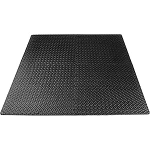 Epic Fitness Foam Gym Floor Tiles - Interlocking Floor Mats for Home Gym - Non-Slip Noise-Dampening Eva Foam Squares (6 Pack)