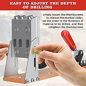 Pocket Hole Jig Kit, Professional and Upgraded Metal Pocket Screw Jig (JIG)