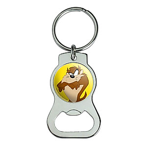 GRAPHICS & MORE Looney Tunes Taz Keychain with Bottle Cap Opener