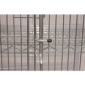 HIGOOD Wire Security Cart with Adjustable Shelves, Heavy Duty Rolling carts,1,000 lb Load Capacity, 52 inx27 inx69 in