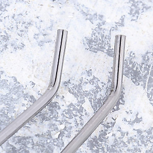 DOITOOL 50pcs Door Hangers Retail Hooks Metal s Hooks Peg Board Accesorries Craft Room Jewelry Storage Pegboard Organizer Kits Store Product Hook Stainless Perforated Plate Heavy