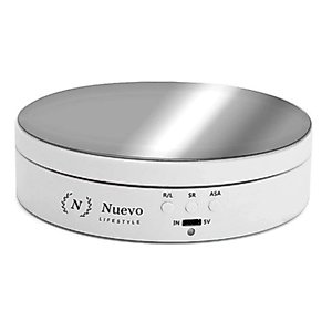 Rotating Professional Photography Turntable for Product Shooting, Electric Motorized Display Stand, 360-degree Rotating, Soft Touch Button to Control Speed, 6 LB max Capacity (White)