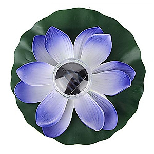 CHICIRIS Floating Pool Lights, Waterproof Solar Pond Pool Lights Multi-Colored LED Night Light, Flower Floating Lamp for Swimming Pool, Beach, Garden(Purple)