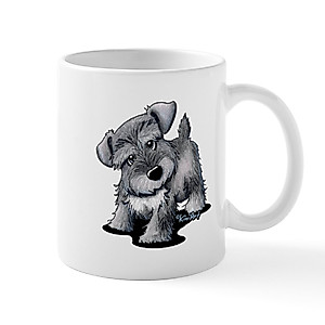 CafePress Kiniart Silver Schnauzer Mug Ceramic Coffee Mug, Tea Cup 11 oz