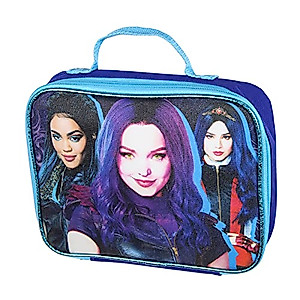 Disney Descendants Wickedly Cool 16" Backpack Lunch Tote Water Bottle Squishy Snack Tote 5 Pc Set
