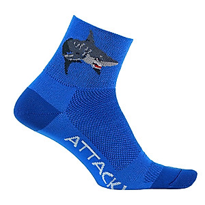 DeFeet Men's Aerator Attack Sock, Blue, Medium