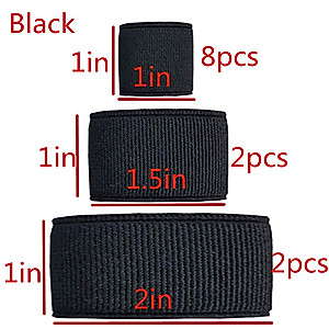 HDHYK Belt Keepers Elastic Belt Loop Keeper-Backpack Belt Loop- for 1''/1.5"/2" Wide Belt, Keep Your Straps Tidy.(Black)