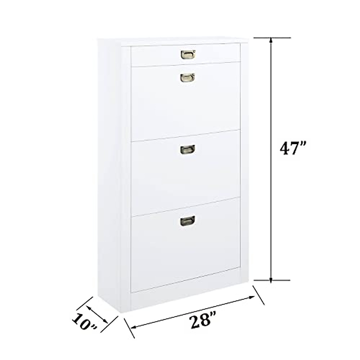 FRITHJILL Shoe Storage Cabinet with 3 Flip Doors and Drawer,3-Tier Entryway Shoe Rack Organizer