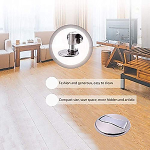 GDFOX Stainless Steel Magnetic Door Stop Catch Holder, Height-Adjustable Metal Magnetic Door Stop, with Dual Adhesives and Conceal Screw Mount, No Drill (Silver)-1PACK