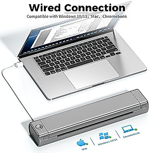 ItriAce Portable Printer, M08F Portable Printers Wireless for Travel, Bluetooth Inkless Thermal Printer for Phone and Laptop, Compatible with Android & iOS for Home, Office, School, with 1 Case