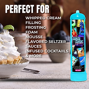 Miami Magic Canisters for Whipped Cream Charger, High-Premium Whip Propellant, Perfect for Cooking, Drinks and Cocktails - 580g (6 cylinders)