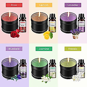 Complete Candle Making Kit with Wax Melter, Making Supplies,DIY Arts&Crafts Gift for Kids,Beginners,Adults,Including 500w Electronic Stove,Wicks,Rich Scents,Dyes,Melting Pot,Candle tins