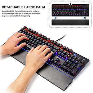 Wyyggnb Gaming Keyboard Computer Wired Mechanical Keyboard Computer Wired USB Plug Keyboard Color Illuminated Game Typing Office Mechanical Axis Touch Keyboard