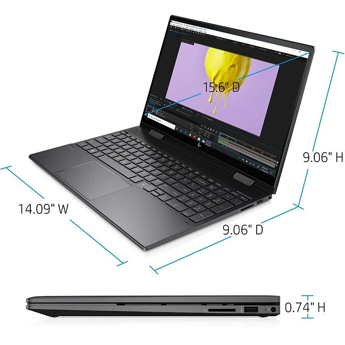 2020 HP Envy X360 2-in-1 15.6" FHD IPS Touchscreen Premium Laptop PC | AMD 4th Gen Ryzen 5 Six-Core 4500U | 16GB RAM | 1TB PCIe SSD | Backlit Keyboard | Fingerprint Reader | WiFi 6 | Windows 10