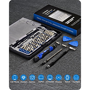 UnaMela Electronics Precision Screwdriver Set: 61 in 1 Small Magnetic Repair Tool Kit Mini Screw Driver with Case for Computer, Laptop, PC, iPhone, Xbox, PS4/5, Controller, Gamer Tech Gifts for Men