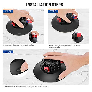 Neewer 6" Camera Suction Mount with Ball Head Magic Arm, 1/4" 3/8" ARRI Mounting Holes, Metal Car Mount for GoPro Action Camera/Camera/Phone, Air Pump Vacuum Suction Cup on Car or Window Glass, CA013