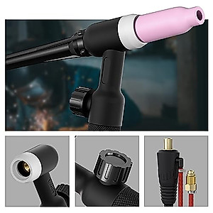 YESWELDER TIG Welding Torch WP-17V 13ft 150Amp Air Cooled Lift TIG Torch for YESWELDER MIG-205DS/MIG-250PRO Black Version MIG Welder/ARC-205DS Stick Welder