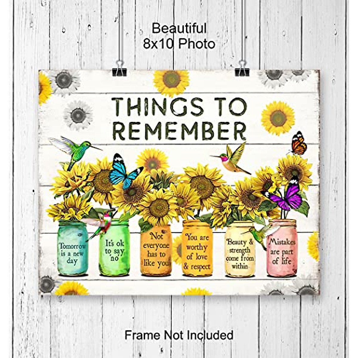 Positive Inspirational Empowerment Wall Art - Motivational Affirmations Wall Art & Decor - Personal Growth Positive Quotes Wall Decor Poster - Boho-chic Motivation Encouragement Gift for Women 8x10