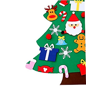 ibasenice Handmade Gifts Christmas Tree for Toddlers Christmas Party Favor Gift DIY Felt Ornaments Kids DIY Felt Christmas Tree DIY Christmas Puzzle Tree Kids DIY Christmas Tree Manual Child