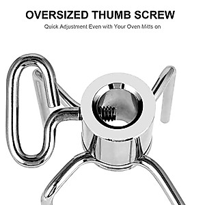 Apromise Rotisserie Forks - Heavy Duty Rotisserie Meat Forks (2 Pieces) | Fit for 1/2-Inch Hexagon & 3/8-Inch and 5/16-Inch Square Rotisserie Spit Rods and Round Spits