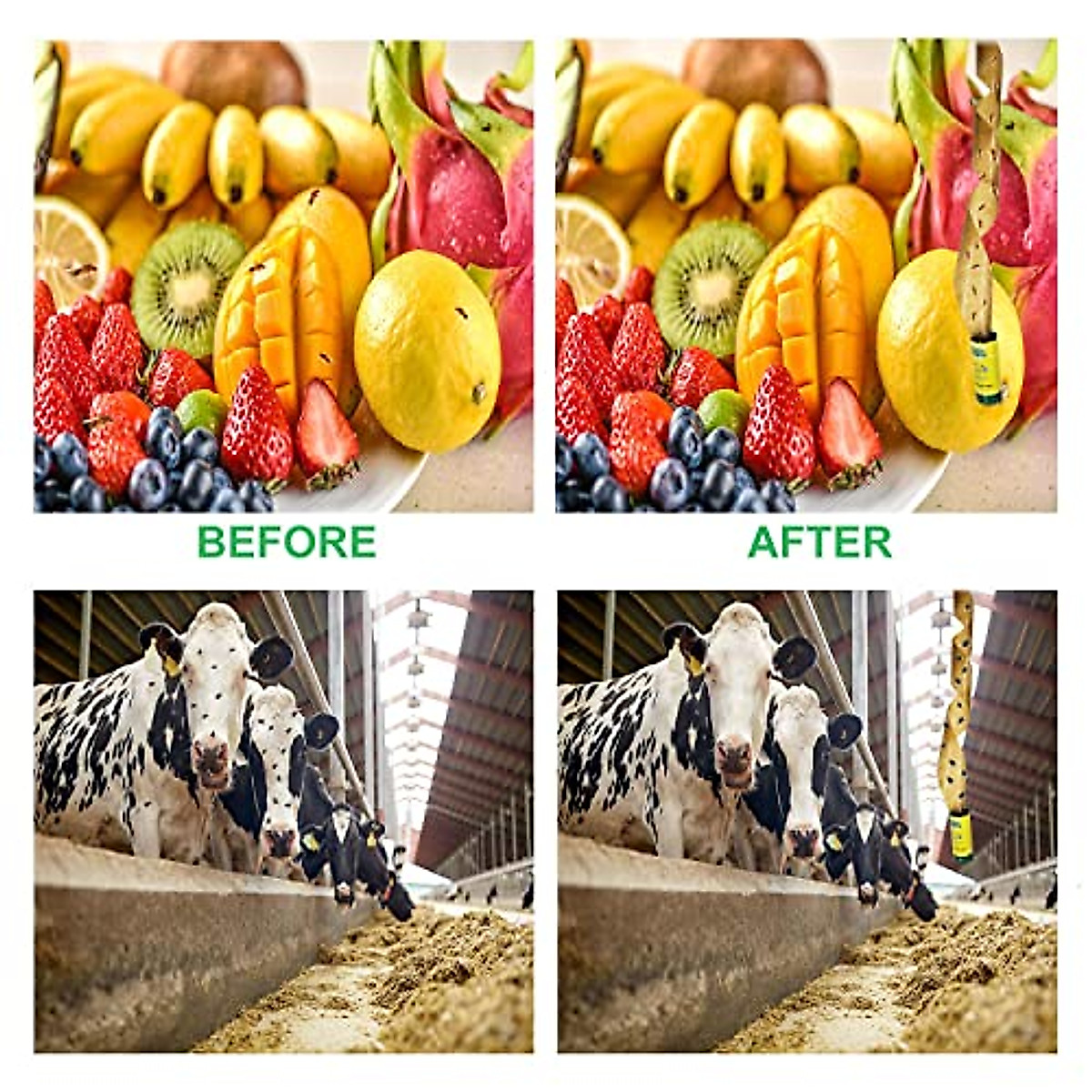 Enposmre 20 Pack Fly Traps for Indoors/Outdoor, Effective Paper Catcher Strips, Fruit Traps, Sticky Glue Hanging Tape Killer Ribbon House, Garden, Bullpen, Stable, Pasture, 20pack-Yellow