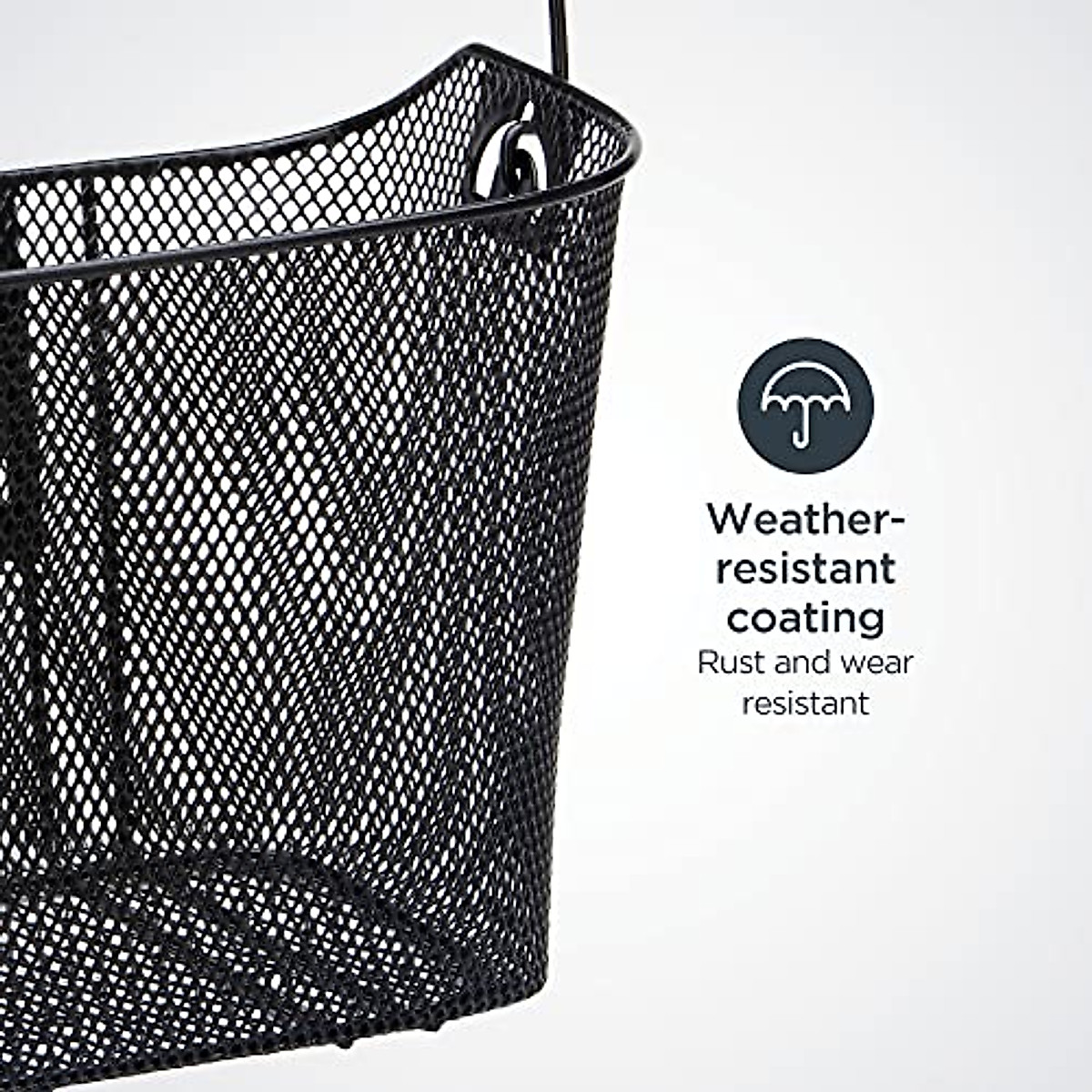 Schwinn Quick Release Wire Basket, Easy Assembly Fits Most Adult Bike Handlebars, Weather Resistant, Durable, With Top Folding Handle, Mounting Hardware Included, Bicycle Accessories, Black.
