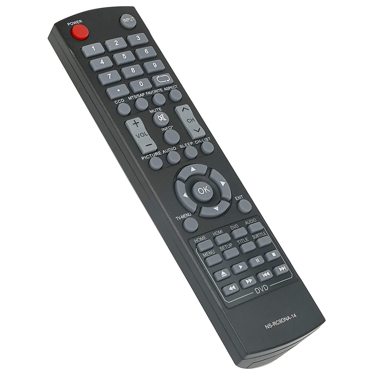 Beyution NS-RC9DNA-14 Replacement Remote Control Fit for Insignia TV NS-32DD220NA16 NS-32DD310NA15 NS-20ED310NA15 NS-24DD220NA16 NS-24ED310NA15 NS-24ED310NA15B NS-28DD220NA16 NS-28DD310NA15