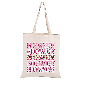 TOBGB Howdy Gift Howdy Inspired Tote Bag Howdy Western Gifts Western Country Southern Cowgirl Gifts Western Tote Bag (Howdy Tote)