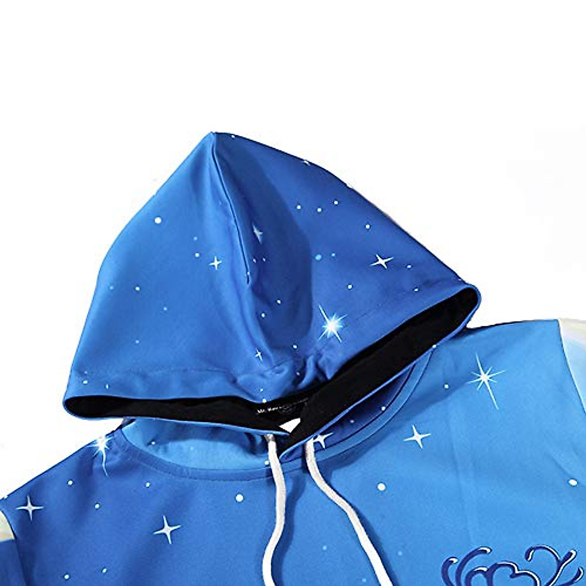 Cool Hoodies for Men, Thenlian Mens 3D Printed Christmas Pullover Long Sleeve Hooded Sweatshirt Tops Blouse(Blue, XXXL)