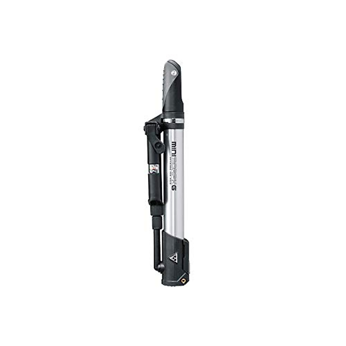 Topeak Mini Morph Pump with Gauge , Black, Silver, 26.5 x 5 x 2.8 cm / 10.4” x 2.0” x 1.1”