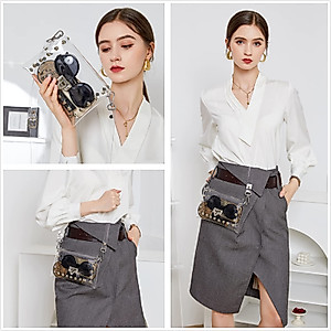 MOETYANG Clear Purse Stadium Approved for Women, Small Clear Crossbody Bag Fashion, Cute See Through Clutch Mini Shoulder Bag