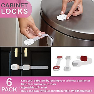 [40 Pieces] COZYCUDDLES Baby Safety Kit Safeguarding Complete Essential Child, Toddler, Baby Proofing Kit - Adjustable Locks for Cabinets, Drawers, Corner Guards, Outlet Covers, Door Pinch Protectors