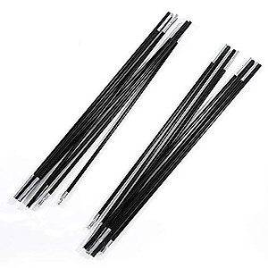 Camping Tent Pole, Fiberglass Tent Pole Repair Kit 4.48M 2Pcs Fiberglass Camping Tent Pole Bars Outdoor Foldable Support Rods Awning Frames Kit for 5-6 Person Camping Tent