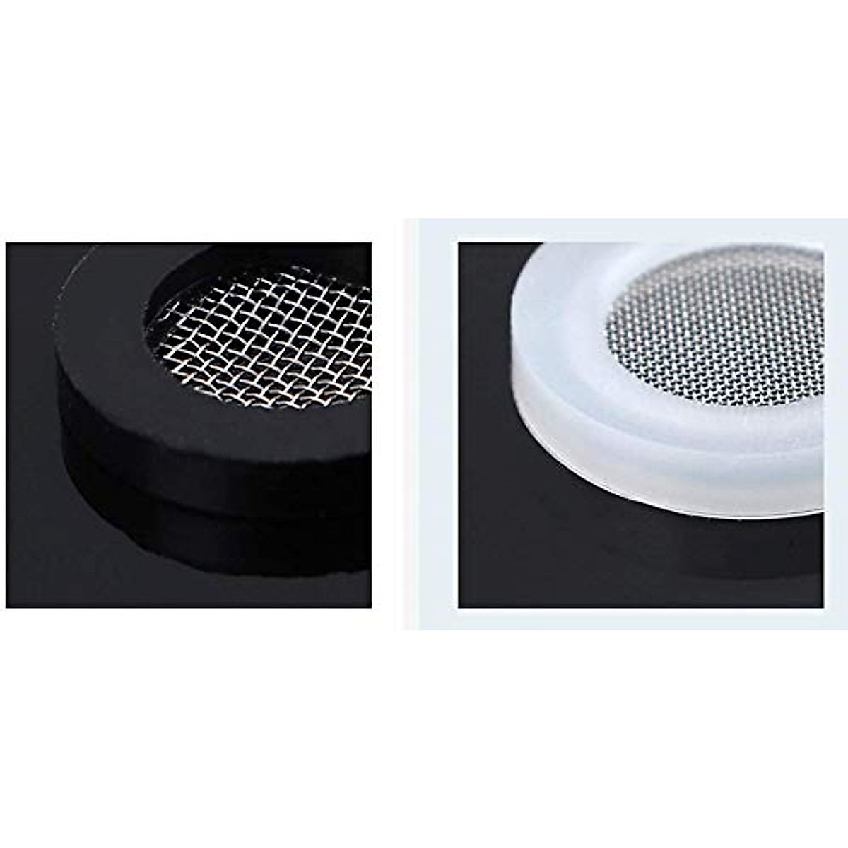 Black 20 pcs Silicone Washer Silicone Filter Gasket for Shower Head Water tap Faucet (White 10 Pcs)