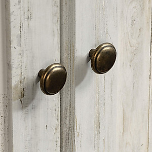 Sauder Miscellaneous Storage Bookcase/ Book Shelf With Doors, White Plank finish