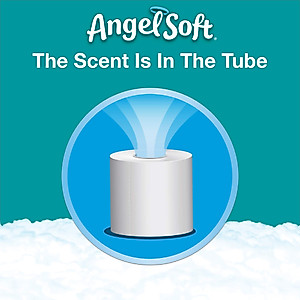 Angel Soft® Toilet Paper with Fresh Linen Scented Tube, 48 Double Rolls = 96 Regular Rolls, 2-Ply Bath Tissue
