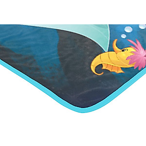 Northwest Little Mermaid/Ariel Micro Raschel Throw Blanket, 46" x 60", Floatie Friends