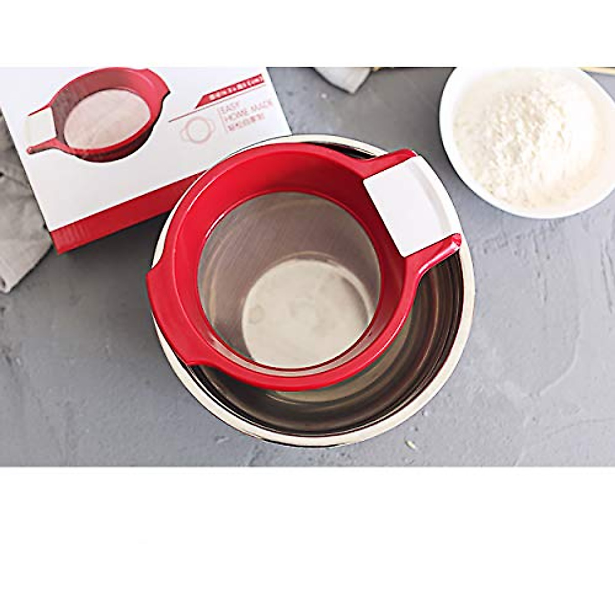 Mini manual flour sieve/juice filter/Sifting Pan Fine Mesh Strainer/Flour Sieve/Icing and Sugar Sifter,60 mesh 6.7 inch