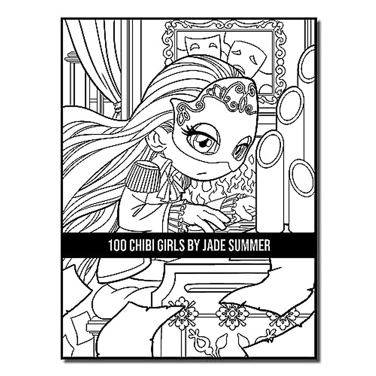 100 Chibi Girls: An Adult Coloring Book Collection with Cute Girls, Fantasy, Horror, Christmas, and More!