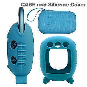 JCHPINE Silicone Cover & Hard Case for JBL Clip 4 Portable Bluetooth Speaker, Water Resistant Speaker Accessory, Shockproof, Dustproof, Blue