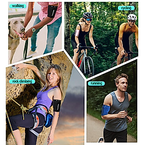 HiRui Running Armband Sleeve Universal Sports Armband Cell Phone Holder Armband for Exercise Workout, Compatible with iPhone 15/14/13/Plus/Pro Samsung Galaxy All Phones (L, Pink)