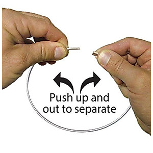 Lucky Line Pull-Apart 6" Tension Closure Steel Key Ring, 5 Pack (74605)