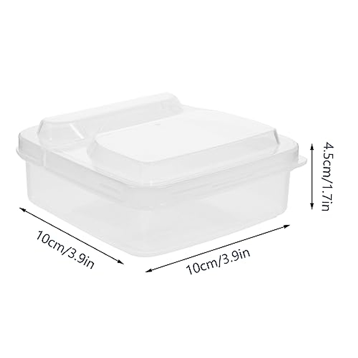 Cabilock 2 Pcs Fridge Storage Containers Cheese Butter Saver Refrigerator Produce Organizer Bins Fresh Vegetable Fruit Storage Box Food Keeper Tray Case for Home Fridge Kitchen
