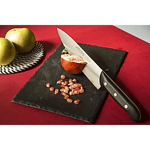 ARCOS Chef Knife 8 Inch Stainless Steel. Multi-use Professional Cooking Knife for Cutting Meat and Vegetables. Ergonomic Polyoxymethylene Handle and 215mm Blade. Series Maitre. Color Black